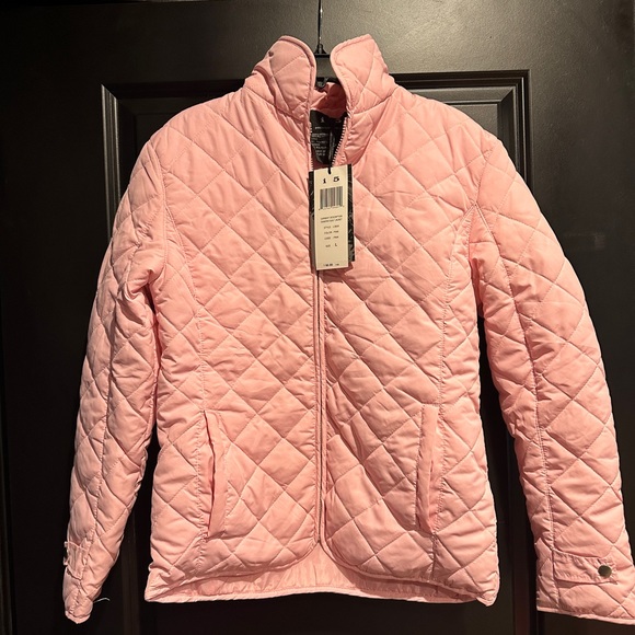 Jackets & Coats | Nwt Light Pink Lightweight Quilted Pink Jacket Size L ...